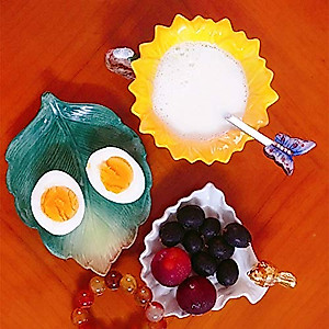 Ceramic Tea Cup with Saucer Matching Spoon Set,Sunflower Enamel Porcelain Mugs Ceramic Coffee Cup Home Decor Porcelain Butterfly Spoon