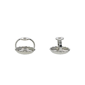 Vir Jewels 14K White Gold Screw Backs Replacement for Stud Earrings (1 Pair)