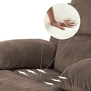 AYCP Corduroy Living Room Furniture Set Reclining Sofa Set Loveseat Furniture Sets in Living Room Sofa Recliners (3 Pieces, Taupe Corduroy)