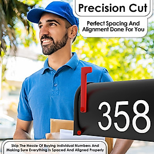 Mailbox Decals Made In USA House Numbers For Mailbox Available In Standard And Reflective Colors 3 4 or 5 inch Mailbox Numbers