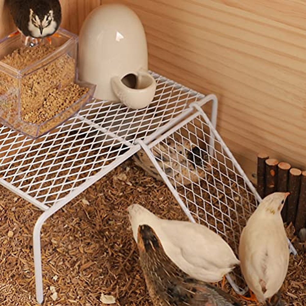 Zerodeko Chick Perch Chick Toys Chicken Coop Rest Platform Coop Brooder Roosting Bed Chicken Wooden Jungle for Large Birds Hens Parrots Macaw Cage