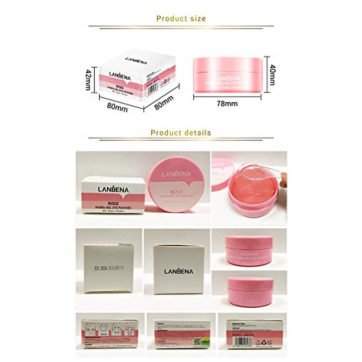 Eye Patches Rose Hydra-Gel Eye Mask Sheet Lady Skin Care Pad Remove Fine Lines Smooth Repair the Eyes Skin