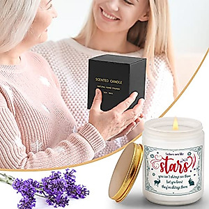 Sisters Gifts from Sister, Funny Lavender Scented Candle Gifts for Sister, Christmas, Mother's Day, Birthday Gifts for Sister from Sister, Brother, Sisters are Like Stars Candle Gift
