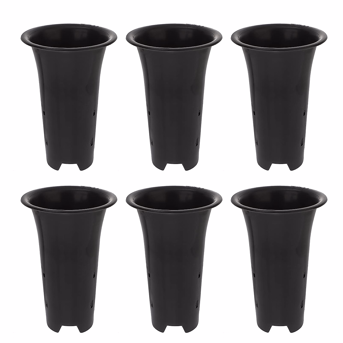 YARNOW Hydroponic Baskets 12pcs Supplies Flowerpot Net Slot Side Drainage Root Mesh Aquatic Garden Slotted Duty Pond Outdoor Aquaponics Planting Filter Home Black Control Plant