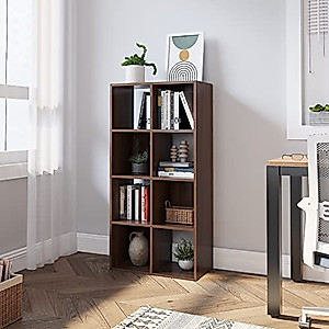 WAHEY Bookcase, 8 Cube Open Storage Organizer Display Bookshelf, HOFB008