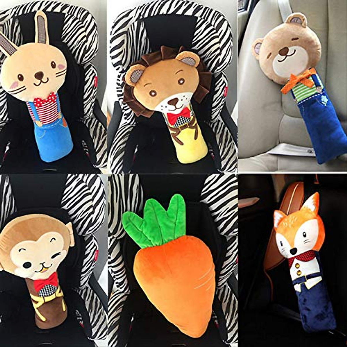 Freewiz Seatbelt Pillow for Kids,car Seat Belt Covers Child Seat Head Rest Support Shoulder Pad, Car Pillow Seat Belt Cushion Kids Seatbelt Pillow, Seat Strap Car Pillows Adjuster for Children Baby
