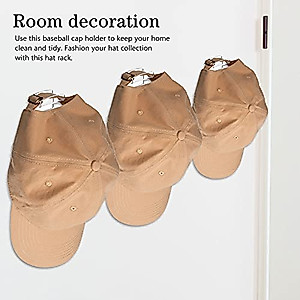 24 Pack Adhesive Hat Hooks for Wall Mounted Minimalist Hat Rack Design Hat Rack No Drilling Wall Hat Organizer Hold Hat Hangers Baseball Hat Hanging Hooks for Hats for Door, Closet, Bedroom (Clear)