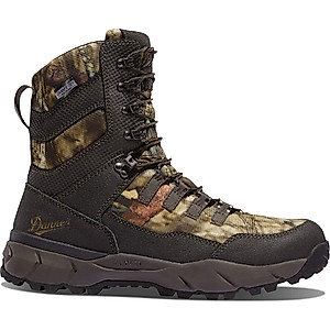 Danner Vital 8” Waterproof Hunting Boots for Men Insulated with 400g Thinsulate Ultra, Leather & Textile Upper, Comfort Footbed & Traction Outsole, Mossy Oak Break-Up Country - 9 D
