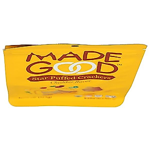 MADEGOOD Organic Cheddar Star Puffed Crackers, 4.26 OZ