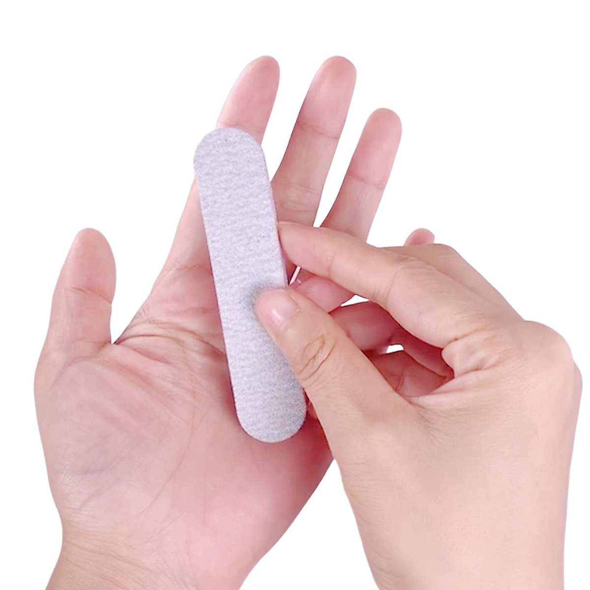 Nail Files (50 Pack), 3.6 Inches Emery Board Nail Files for Acrylic and Natural Nails, 100/180 Grit Small Double Sided Fingernail Filer Bulk Mini Professional Finger Nail Filer Manicure Set Gray