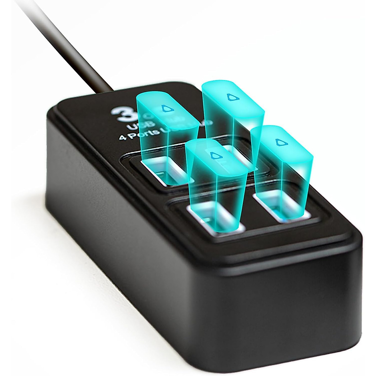 4-Port USB Hub for Vive Tracker USB dongles