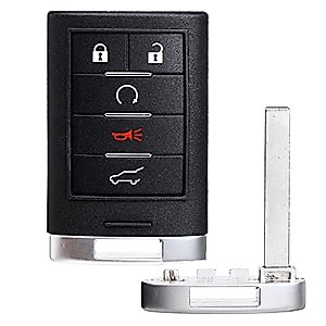 NPAUTO Key Fob Remote Replacement for Cadillac SRX ATS ELR XTS 2010 2011 2012 2013 2014 2015 Keyless Entry Remote Control Start Car Key Fobs (FCCID NBG009768T, 5-Buttons, 315 MHz)