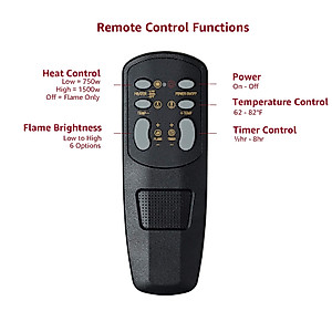 FLAME&SHADE Insert Electric Fireplace, 32-Inch Wide, Freestanding Portable Room Heater with Timer, Digital Thermostat and Remote