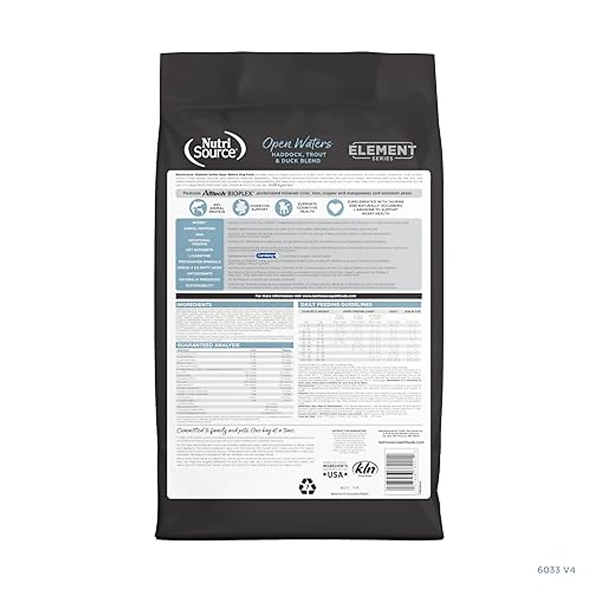 NutriSource Element Series Dog Food, Made with Haddock, Trout and Duck, with Heirloom Grains, 4LB, Dry Dog Food