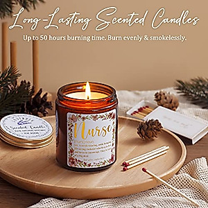 Nurses Week Gifts Nurse Gifts for Women, Nurse Appreciation Gifts for Nurses Day Gifts, Lavender Scented Candles Gifts for Women School Nurse Practitioner Gifts, Funny Soy Candles for Home Scented 7Oz