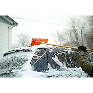 SNO-RAKE 18" Commercial Duty Snow RAKE with 48" Wooden Finished Handle # 105