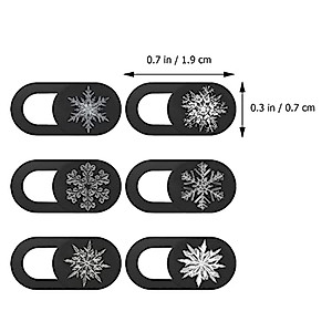 SOLUSTRE Computer Camera Computer Stickers 12pcs Phone Computer Privacy Tablet Black Blocker Laptop Webcam Camera for Slide Snowflake Cover Computer Camera Computer Stickers