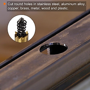 HARFINGTON Hole Saw 12mm (1/2") M35 HSS (High Speed Steel) Titanium Coated Drill Bit Cutter Opener for Stainless Steel Aluminum Alloy Metal Wood Plastic