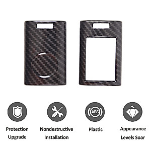 Smart Remote Key Fob Shell Compatible with Chevrolet Corvette C6 C7 Key Fob Case Cover,Car Remote Control Key (Carbon Fiber)