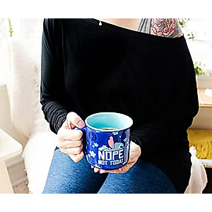 Disney Lilo & Stitch Nope Not Today Ceramic Camper Mug | Holds 20 Ounces