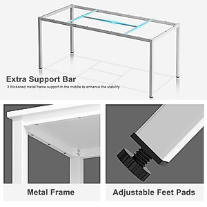 Need Large Computer Desk 70.8 x 31.5 inches Conference Table Large Office Desk Writing Table Workstation for Home Office,White 10FJGSAC3-180WW-ND