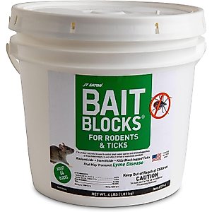 JT Eaton 777-4 Bait Block for Rodents and Ticks (4 lb Resealable Pail of 64)