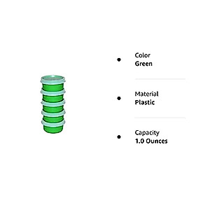 Tupperware Set of 5 Smidgets 1 Ounce Mini Containers Green