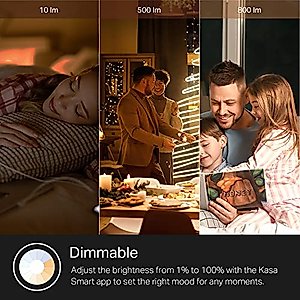 New Kasa Smart Bulb, Full Color Changing Dimmable Smart WiFi Light Bulb Compatible with Alexa and Google Home, A19, 9W 800 Lumens,2.4Ghz only, No Hub Required, 1-Pack (KL125), Multicolor