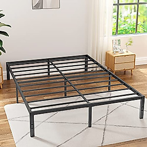TATAGO 16 Inch Heavy Duty California King Bed Frame, 3500 lbs Strong Support Metal Platform, Sturdy Steel Mattress Foundation with Storage, No Box Spring Needed, Easy Assembly, Noise-Free and Non-Slip