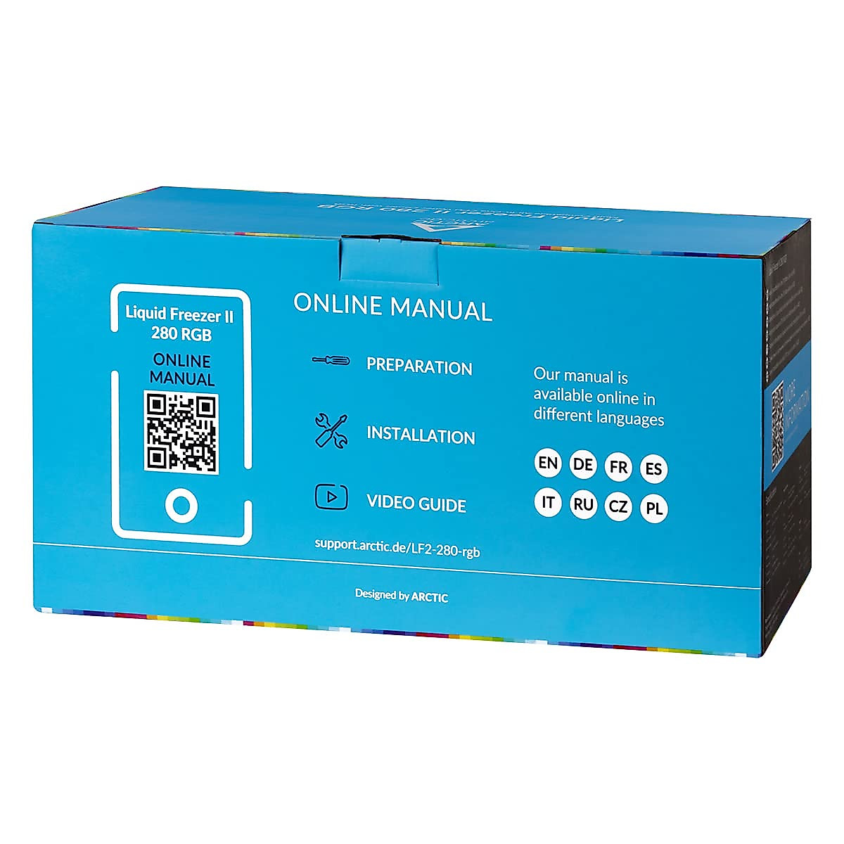 ARCTIC Liquid Freezer II 280 RGB - Multi-Compatible CPU AIO Water Cooler with RGB, efficient PWM-Controlled Pump, CPU Cooler, AIO Cooler, CPU Liquid Cooler - Black