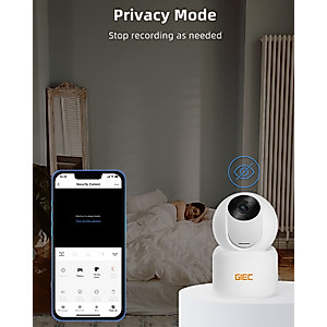 GIEC Indoor Security Camera for Home 2K HD Kids/Pet Camera Pan Tilt Smart WiFi Cameras 360 Degree Dog Cam with Two-Way Audio, Motion Detection,Night Vision,Cloud & SD Card Storage