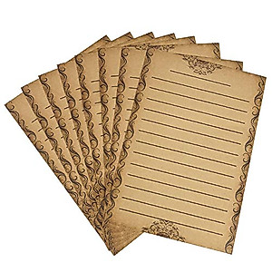 56 Sheet Stationery Paper, Yoption Old Fashioned Letter Writing Stationery Paper 7 Different Vintage Retro Style (Writing Stationery Paper Letter Set)