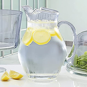 Mikasa 5136551 Napoli Glass Beverage Pitcher Clear, 70 Ounce