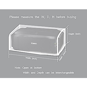 Printer Dust Cover Case Water Proof Protective Covers Jacket,Compatible with HP, EPSON,Canon, Brother, PIXMA Officejet，Universal Case Protector for Printers (17W x19H x20D)
