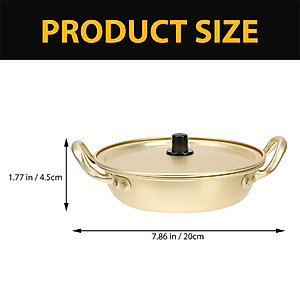 ERINGOGO 1 Set Ramen Pot Clay Pot for Cooking Saucepan with Korean Drama Korean Ramyun Pot Cooking Pot Stovetop Pots Stainless Steel Camping Cookware Household Pot Aluminum Steam Vegetable