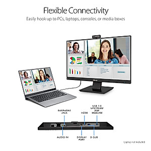 ASUS BE24EQK LCD Monitor - 23.8" Full HD WLED 16:9 Black 24" Class in Plane Switching (IPS) Technology 1920 x 1080 16.7 Million Colors 300 Nit Maximum 5 ms 75 Hz Refresh (Certified Refurbished)