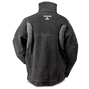 Miller Electric Welding Jacket,L,30" L,Gray,Leather