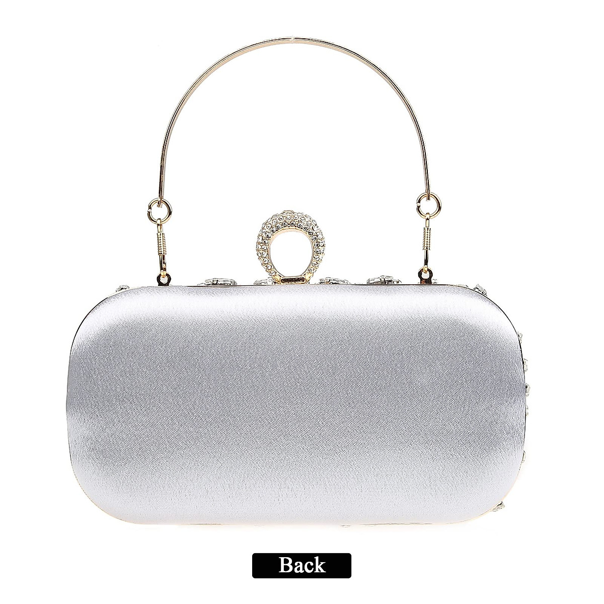 DA BODAN Womens Sparkly Rhinestone Crystal Clutch Bag Glitter Sequin Bridal Purse Evening Handbag for Wedding Party Prom