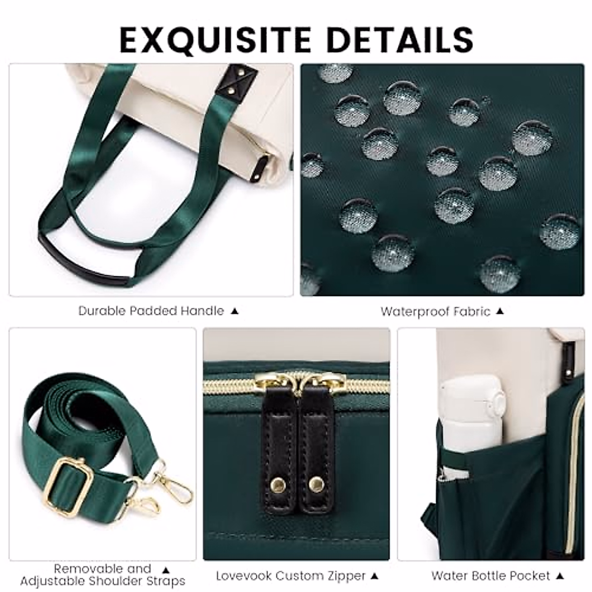 LOVEVOOK Work Backpack for Women, 15.6 Inch Anti Theft Backpack with Luggage Strap, Large Capacity Backpack, Waterproof Laptop Backpack for College, Travel, Commuter