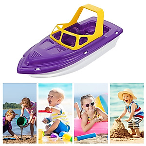 Zerodeko Plastic Race Boat Toy, Bath Boat Toy Kids Shower Bathing Toys Floating Bath Toy Boat Boat Pool Toy for Kids, Birthday Gift, Pretend Play