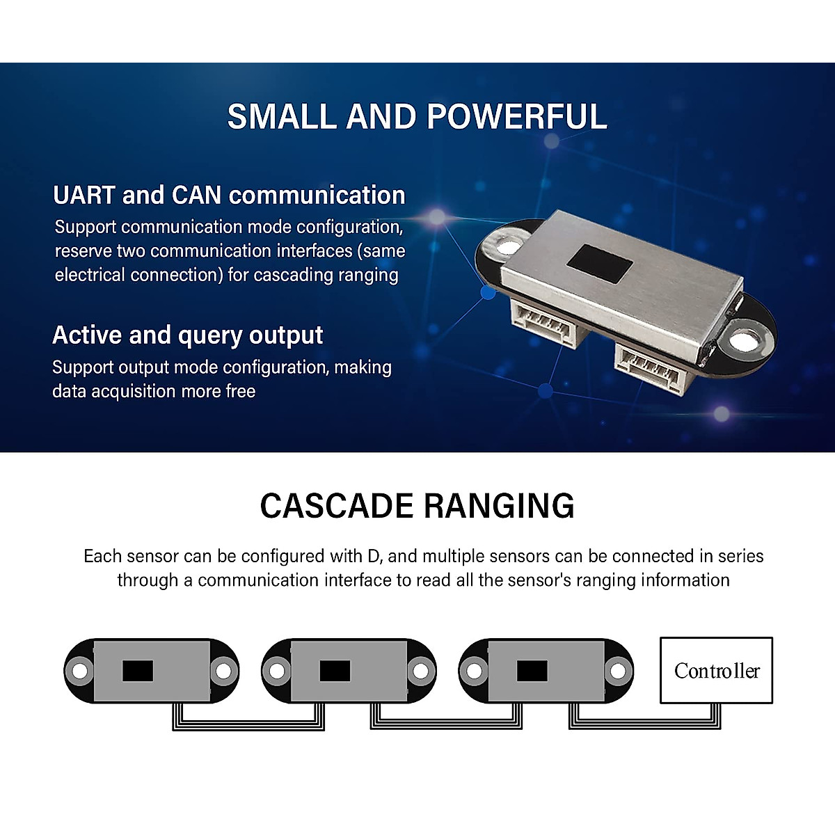 TOFSense P Lidar Sensor 0.03-8m Measurement Range Distance Single-Point Ranging Finder Module Compatible with Pixhawk,Arduino and Raspberry Pi for Drone/Robot Obstacle Avoidance(CAN/UART Version)