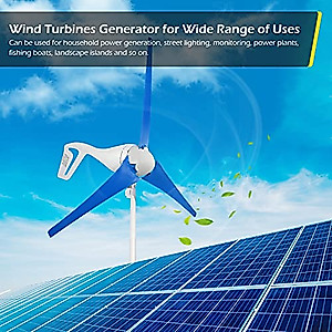 Dyna-Living Wind Turbine 24V 800W Wind Turbine Generator Kit 3 Blades Wind Turbines Motor with Charge Controller (Not Included Mast)