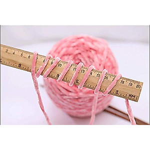 4 Skeins Chenille Yarn, Blanket Yarn for Knitting Chenille Velvet Fancy Yarn for Crochet Weaving DIY Craft Total Length 4×180m (4×190yds, 4×100g) (Purplish Red)