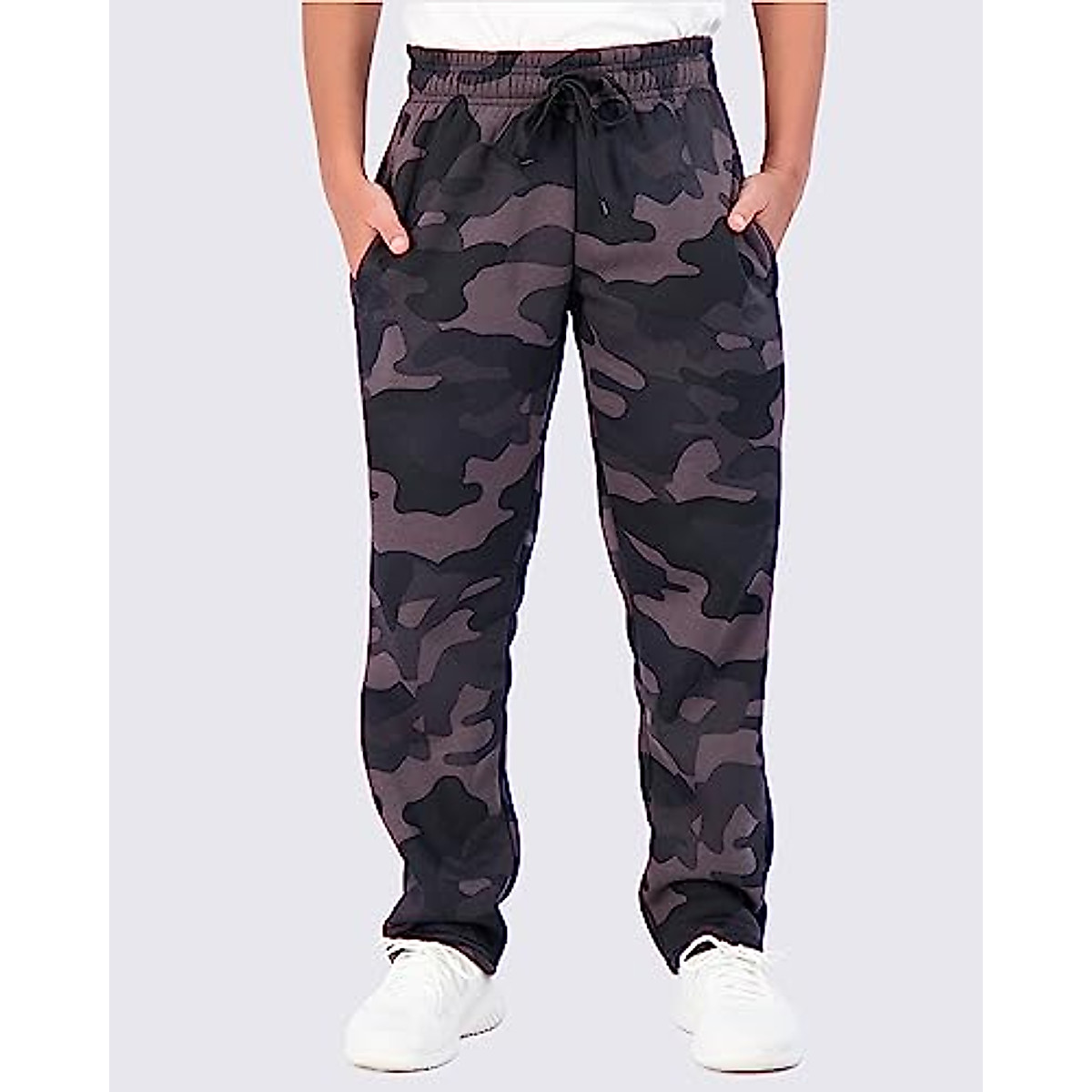 3 Pack Boys Girls Athletic Pants Sweatpants Active Kids Teen Open Bottom Fleece Youth Training Pajama Warm Performance Workout Activewear Winter Warm Sports Running Quick Dry Dri Fit- Set 4,M(8-10)