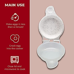 Good Living Microwave Egg Muffin Breakfast Sandwich Pan for Eggs in a Minute or Less, 1-pack