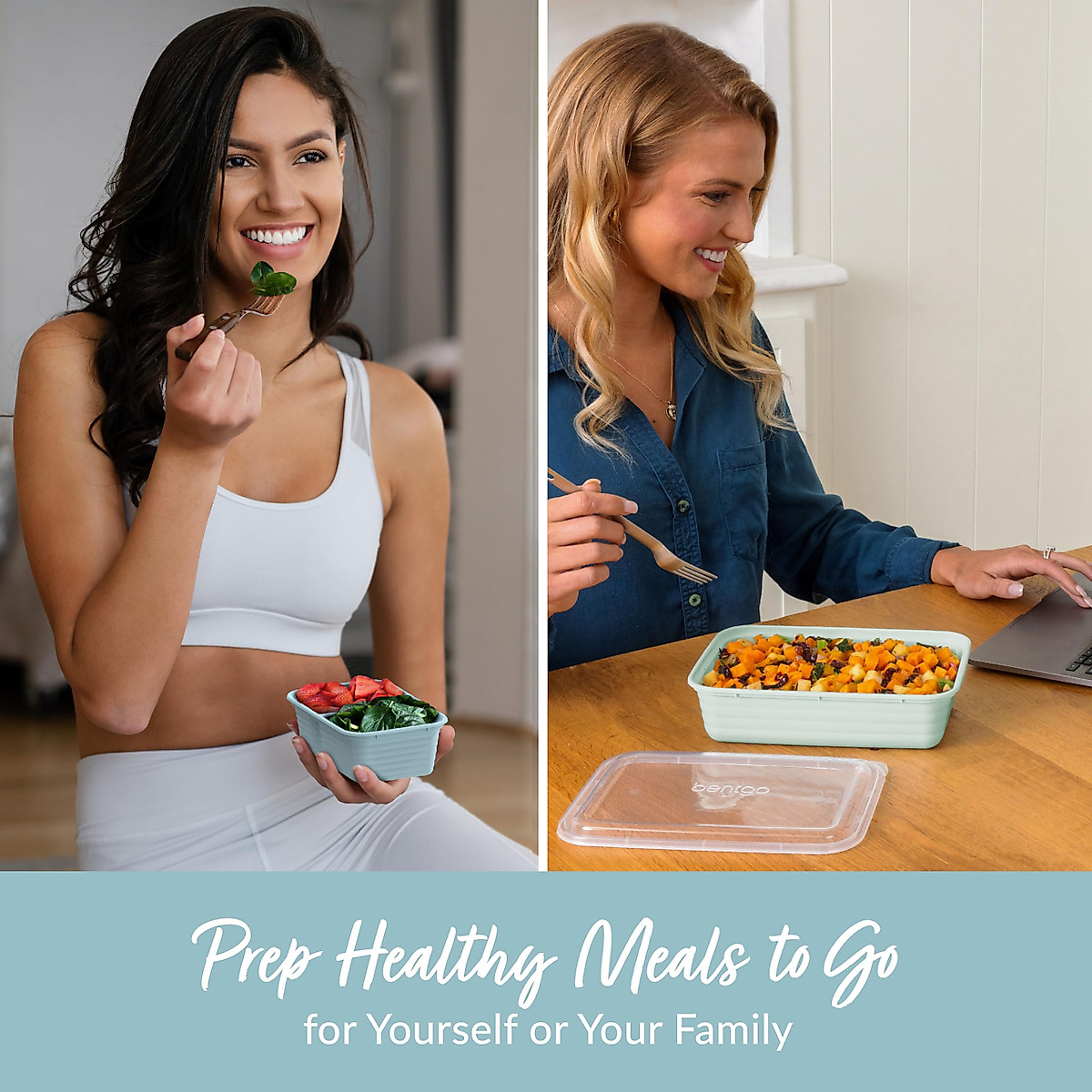 Bentgo® Prep 60-Piece Variety Meal Prep Kit - Reusable Food Containers 1-Compartment Trays, Prep Bowls, & Snack Boxes for Healthy Eating - Microwave, Freezer, & Dishwasher Safe (Floral Pastels)