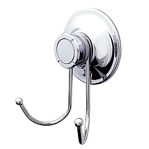 COELO Heavy Duty Vacuum Suction Cup Double Hook Hanger Stainless Steel