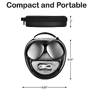 Hard Case for New AirPods Max, Travel Carrying Headphone Case with Custom Name Earpad Cover Protective Portable Storage Bag Personalized Gift APM1