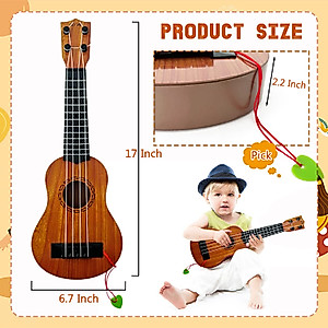 Kids Toy Ukulele Guitar,Classical 17inch 4 String Mini Children Guitar with Pick,Educational Musical Instrument Toy for Toddlers and Preschoolers