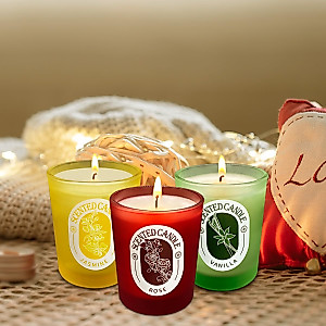 Scented Candles Gift Set of 12 Pack, Glass Jar Candles for 6 Scented, Long Lasting Soy Wax Aromatherapy Candle Set, Best Gifts with Gift Box for Every One